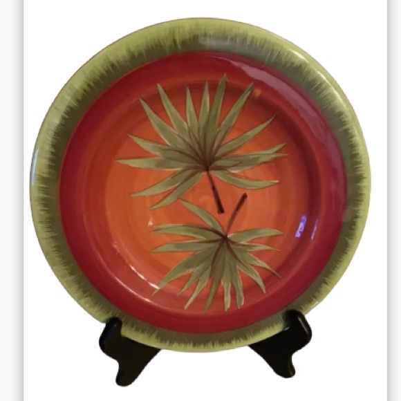 LAURIE GATES | Dining | Laurie Gates Ware 95 Plate Palms Tree Leaves ...